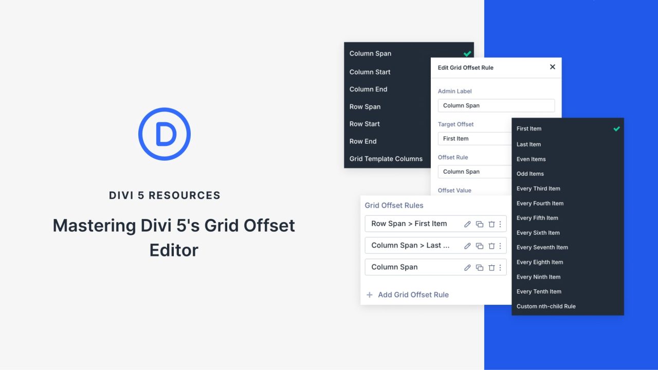 Mastering Divi 5's Grid Offset Editor